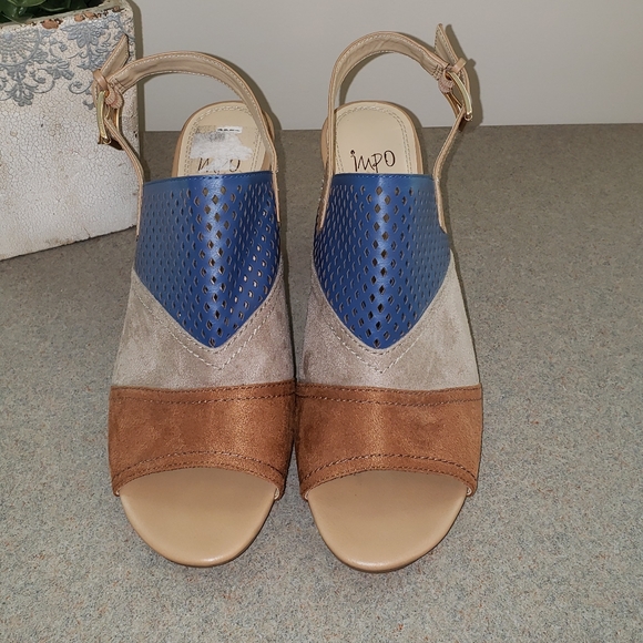 Impo | Shoes | Impo Peep Toe Faux Suede Stap Shoes | Poshmark